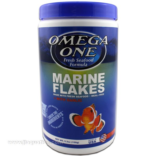 Omega One Marine Flake Fish Food - 150g | JLAquatics Canada – J&L ...
